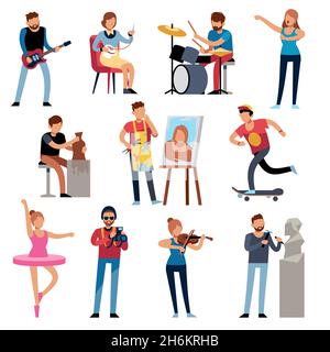 cartoon people characters and their occupations set Stock Vector Image ...