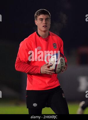 England's Tommy Freeman during a training session at Pennyhill Park ...