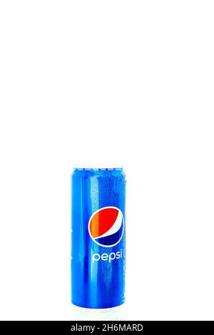 Pepsi can with water droplets in Bucharest, Romania, 2021 Stock Photo ...
