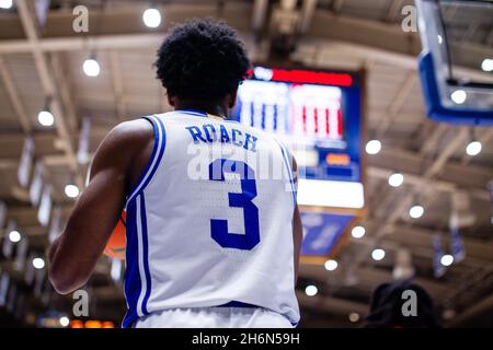 Durham, NC, USA. 16th Nov, 2021. Duke Blue Devils center Mark Williams ...