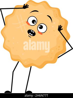 terrified face emoji character vector illustration design Stock Vector ...