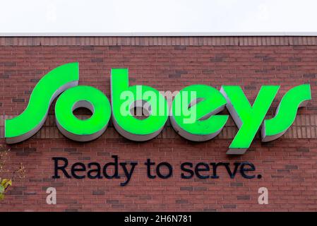 Sobeys supermarket grocery store storefront outside exterior Open 24 ...