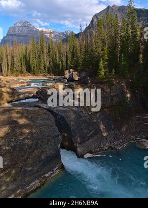 Stunning Natural Bridge in Yoho National Park during spring time with ...