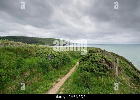 Clarach bay Ceredigion on the mid Wales coast near Aberystwyth Stock ...