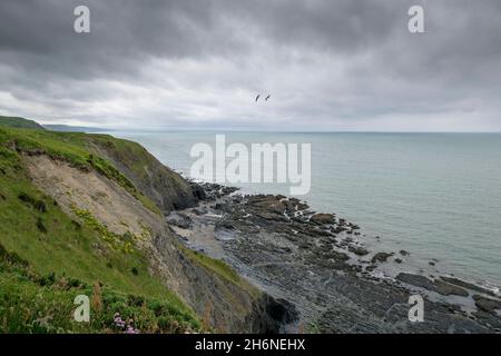 Clarach bay Ceredigion on the mid Wales coast near Aberystwyth Stock ...