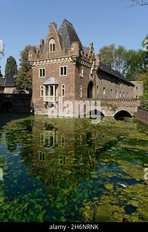 Historic Paffendorf Castle in Bergheim, Germany, featuring neo-Gothic ...