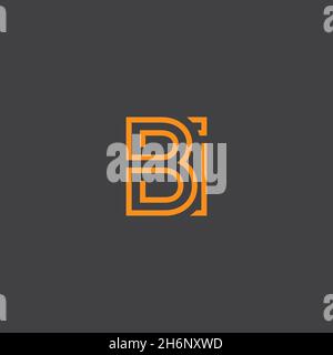 Creative letter BI logo design vector with arrow Stock Vector Image ...