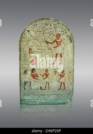 Ancient Egyptian stele of Bakenamun, 1390-1352, 18th Dynasty. British ...