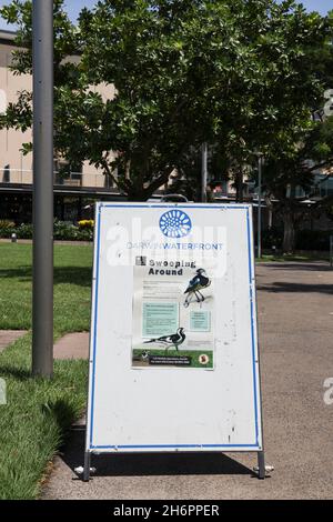 Bird swooping warning sign Stock Photo - Alamy