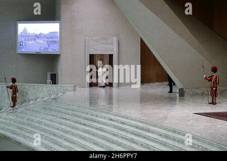Vatican City, Holy See. 17th Nov, 2021. POPE FRANCIS during his ...
