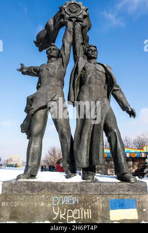 People's Friendship Monument built in the soviet times with stone in ...