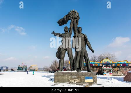 People's Friendship Monument built in the soviet times with stone in ...