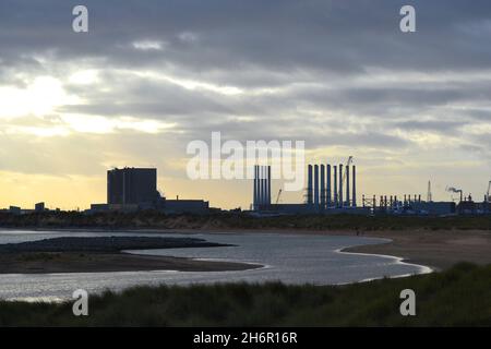 Stunning image showing the industrial skyline of Seal Sands industrial ...