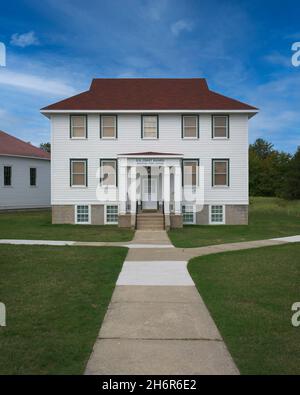Whitefish Point U.S. Coast Guard surfboat, Whitefish Point Light ...