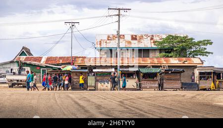 AUKI, SOLOMON ISLANDS - Dec 12, 2016: 360 Flyer ferry docked at the ...