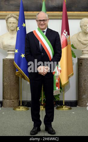 New Mayor of Rome Roberto Gualtieri arrives at Capitolium for handover ...