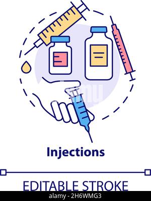 Arthritis injection icon outline vector. Pain disease. Medical doctor ...