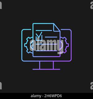 Document management system blue gradient concept icon Stock Vector Image & Art - Alamy