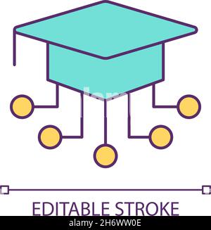 College choice process vector illustration showing a student evaluating options, assessing self ...