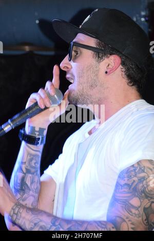 Chris Webby Hip Hop artist performs Stock Photo - Alamy