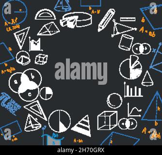 Doodle math objects border illustration Stock Vector Image & Art - Alamy