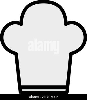 Icon Of Chief Cap. Editable Bold Outline With Color Fill Design. Vector ...