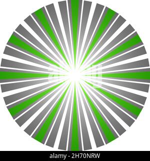 Abstract circle with overlapping spokes geometric design element ...