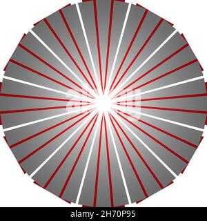 Abstract circle with overlapping spokes geometric design element ...