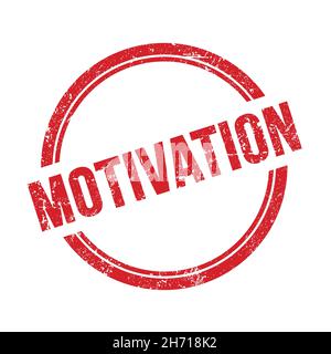 MOTIVATION text on red grungy round vintage stamp Stock Photo - Alamy