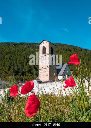 Mustair, Switzerland - September 28, 2021: A side chapel in the ...