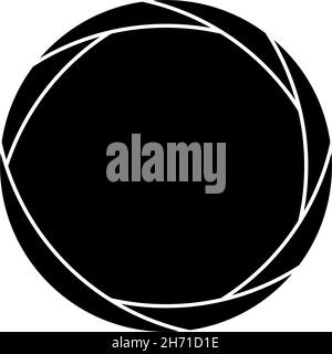 Circular abstract graphic. Segmented circle icon, design. Cyclical ...