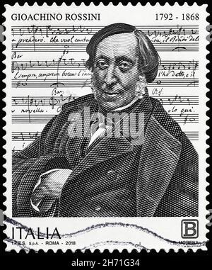 Gioachino Rossini portrait on stamp of Sierra Leone Stock Photo - Alamy