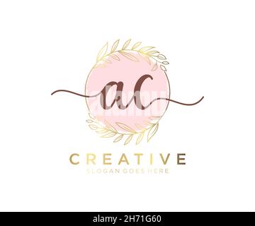 AC feminine logo. Usable for Nature, Salon, Spa, Cosmetic and Beauty ...