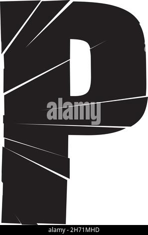 Textured letter T. Shattered, fractured, broken alphabet series - stock ...