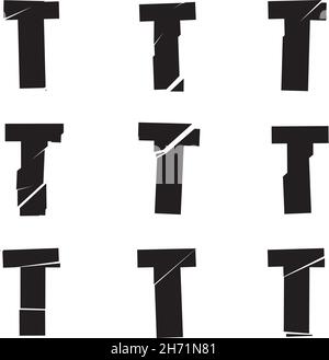 Textured letter C. Shattered, fractured, broken alphabet series - stock ...