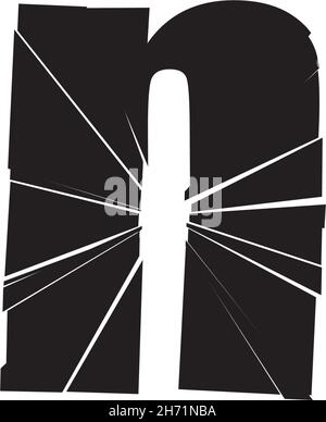 Textured letter T. Shattered, fractured, broken alphabet series - stock ...