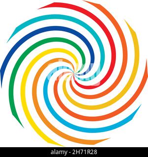 Spiral, swirl, twirl element. Cochlear, vortex, vertigo design shape ...