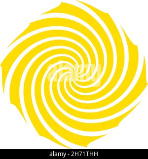 Spiral, swirl, twirl element. Cochlear, vortex, vertigo design shape ...