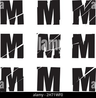 Textured letter F. Shattered, fractured, broken alphabet series - stock ...