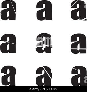 Textured letter A. Shattered, fractured, broken alphabet series - stock ...