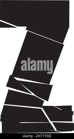 Textured letter X. Shattered, fractured, broken alphabet series - stock ...