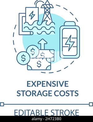 Expensive storage costs concept icon Stock Vector Image & Art - Alamy