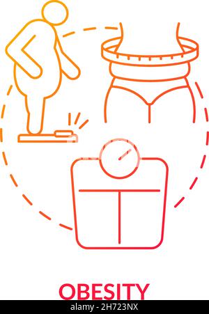 Obesity gradient linear vector icon Stock Vector Image & Art - Alamy