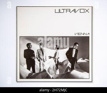 LP cover and vinyl of Vienna, the fourth studio album by British electronic music band Ultravox ...