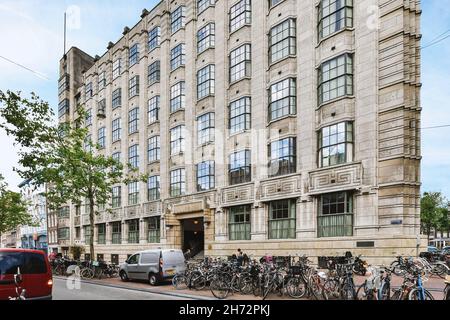 Wonderful view of large and elegant residential building Stock Photo ...