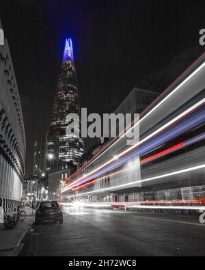 Bus Trails, The Shard Stock Photo - Alamy