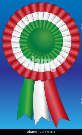Italian tricolor cockade, Italy, vector illustration Stock Vector Image ...