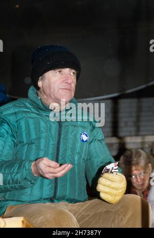 Producer-director Joseph Papp in New York Shakespeare Festival Theater ...