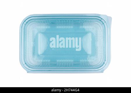 Closed transparent plastic food packaging box isolated on white Stock ...
