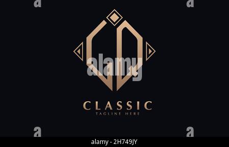 LQ, abstract monogram vector logo design, initial logo, line art, logo ...